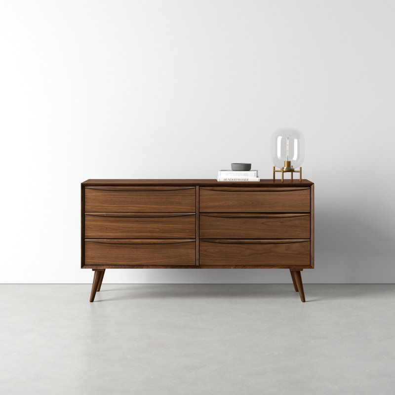 AllModern Condo Black Walnut Wood Dresser Wayfair